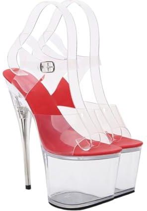 FOMIYES Sandales Talons Femme Transparentes Élégantes Design Créatif et Chic été Mode pour Fêtes et Chaussures Femmes Polyvalentes et Confortables