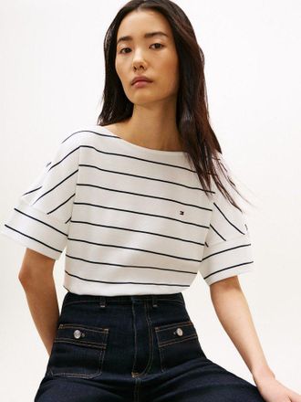 Tommy Hilfiger Kurzarmshirt MDRN CODY SS SLV C-NK TEE mit dezenter Logo-Stickerei, Relaxed Fit