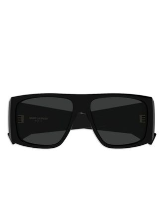 Saint Laurent Eyewear Sonnenbrille mit eckigem Gestell - Schwarz