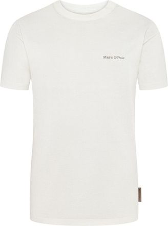 Marc O'Polo Unifarbenes T-Shirt mit kleinem Label-Schriftzug in