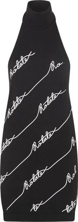 Rotate Knielanges Kleid - Schwarz