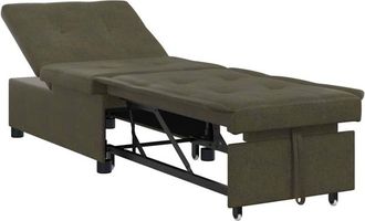 vidaXL Vidaxl - Canap&eacute;-lit Vert arm&eacute;e 67 x 194 x 38 cm Cuir su&eacute;d&eacute; faux