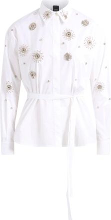 Pinko Pinko, Femme, Blouses et Chemises, Blanc, Taille: 38 FR Carley Shirt