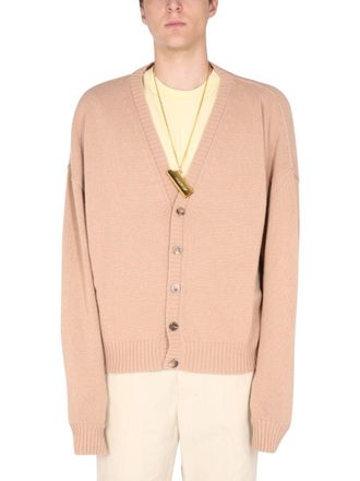 AMBUSH Cashmere Blend V-Neck Cardigan - Beige