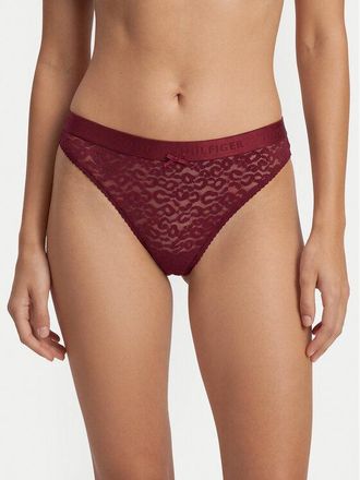 Tommy Hilfiger Klassischer Damenslip UW0UW06655 Dunkelrot