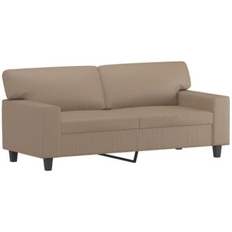 vidaXL 2-Sitzer-Sofa Cappuccino-Braun 140 cm Kunstleder Vidaxl
