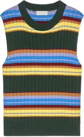 Dries Van Noten Homme, Pulls, Multicolore, Taille: M Pull sans manches &agrave; rayures