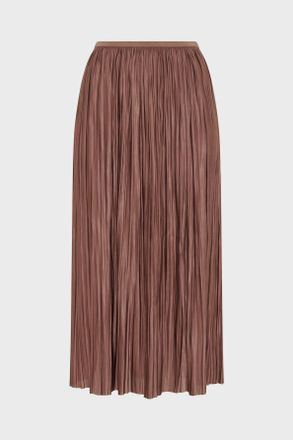 Gerard Darel Jupe midi satin&eacute;e pliss&eacute;e - JOCELYNE - Caramel