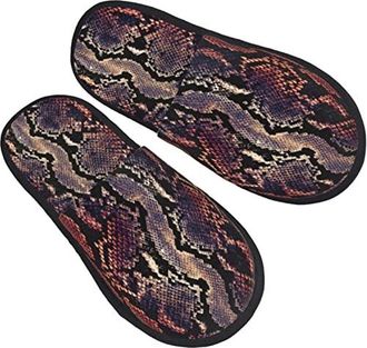 Generic Chaussons Femme Homme Motif De Serpent En Peau De Python Chausson DHiver Chaude Maison Pantoufles Antid&eacute;rapant Chaussures DInt&eacute;rieur Pour Ext&eacute;rieur Vo