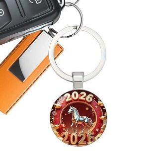 Generico Nouvel An chinois 2026 Porte-cl&eacute;s cheval, pendentifs 2D pour sac &agrave; dos - Pour sac &agrave; dos de f&ecirc;te de printemps | Pour enfants, adultes, &eacute;tudiants, amour