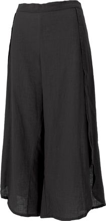 Guru Shop Palazzohose, Boho Hosenrock, Offene Sommerhose - Schwarz, Damen, Baumwolle, Size:M