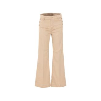 Liu Jo Femme, Pantalons, Beige, Taille: W30 Wide Pantalons