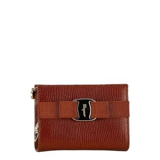 Ferragamo Pre-owned Tissu trousses-de-toilette - Femme - Pre-owned - Rouge - Taille: ONE Size
