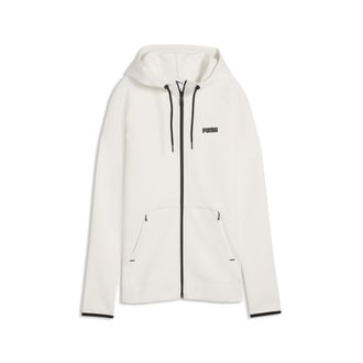 Puma Hoodie zipp&eacute; en tissu Spacer Femme, V&ecirc;tements, Blanc, S