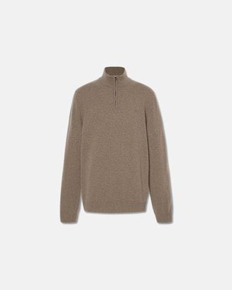 Timberland Cohas Brook Pullover aus Merinowolle mit 1/4-Rei&szlig;verschluss f&uuml;r Herren in Braun, Herren, Braun, Gr&ouml;&szlig;e