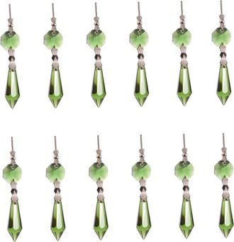 Milisten 20st&uuml;cke Teiliges Kristallprisma Transparenten Glaskristallen Achteckige Tropfenanh&auml;nger Mit Elegantem Farbverlauf Dekorative Kronleuchteranh&auml;nger F&uuml;r