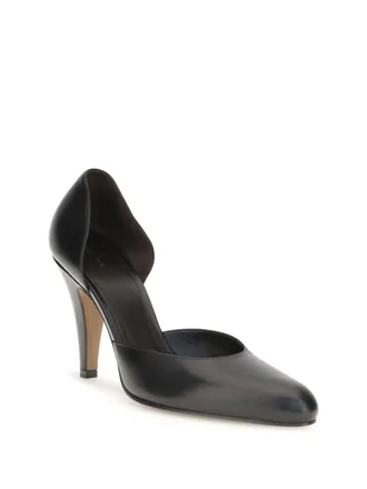 The Row Womens Ornella Dorsay Pumps Black High Heel Shoes