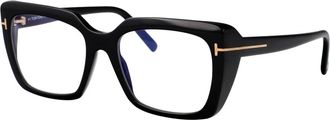 Tom Ford Femme, Accessoires, Noir, Taille: 54 MM Blue Block Square Optical Frame