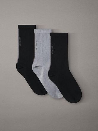 Calvin Klein Coffret cadeau avec 3 paires de socquettes métallisées