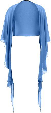 Vera Mont Damen Chiffonstola mit Volant M, Paris Blue