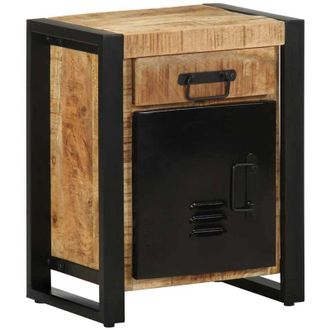 vidaXL Nachttisch 40x30x50 cm Raues Mango-Massivholz - Vidaxl