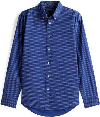 Tommy Hilfiger Hemd aus Baumwolle mit feinem Muster, Regular Fit in