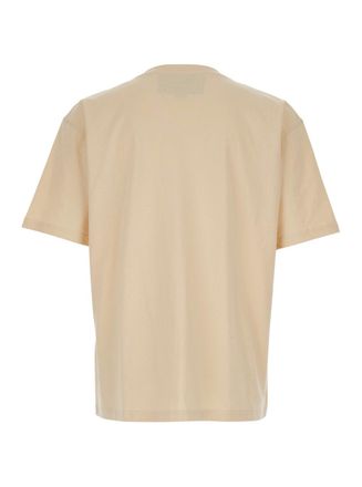 Valentino Mens T-Shirt Beige Cotton T-Shirts And Polos