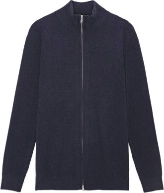 Nn.07 cardigan Danny &agrave; fermeture zipp&eacute;e - Bleu