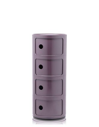 Kartell Componibili, 4 Elements, Violet, Runde Basis