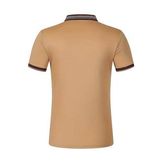 Generic Polo d&eacute;contract&eacute; pour homme avec boutons c&ocirc;tel&eacute;s et blocs de couleurs pour homme, kaki, XXL