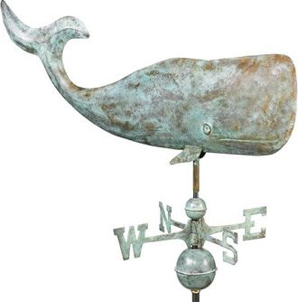 Good Directions Gute Anfahrt 37 Whale Weathervane, Blue Verde Copper