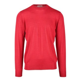 FILIPPO DE LAURENTIIS Merinowolle Rundhalspullover - - Knitwear - Herren - Rot - L
