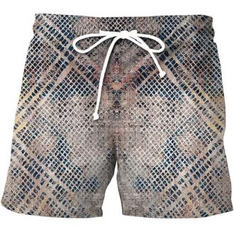 Generic Short de sport l&eacute;ger pour homme avec motif l&eacute;opard pour homme - Short de plage et de loisirs, gris, XXL