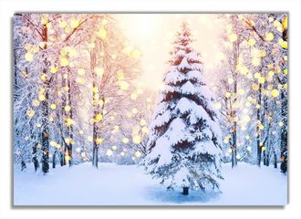Wallario selbstklebendes Poster - Winterzauber im Lichterglanz, Aufkleber in Premiumqualit&auml;t, Klebefolie Gr&ouml;&szlig;e: 70 x 100 cm (Riesenposter)