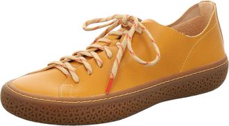 Think Damen TJUB chromfrei gegerbte, nachhaltige Wechselfußbett Sneaker, 6000 Safran, 41 EU