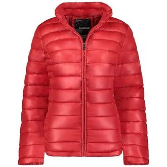 Geographical Norway Annecy Basic Lady - Doudoune Chaude Matelassee Femme Automne Hiver Printemps Ete - Veste Manteau Chaud - Parka Manches Longues Blouson - Femmes (Rouge
