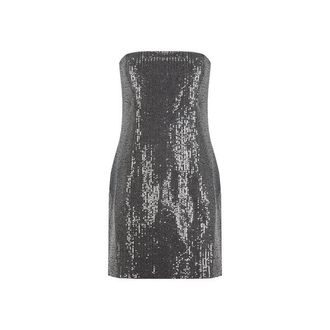 Rotate Pailletten-Minikleid in Schwarz