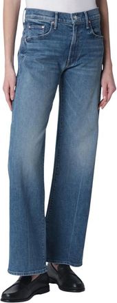Mother Femme, Jeans, Bleu, Taille: W28 Jean Lasso Sneak Taille Mi-Haute
