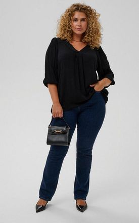 Kaffe Curve Langarmbluse Langarm-Bluse KCfika Gro&szlig;e Gr&ouml;&szlig;en