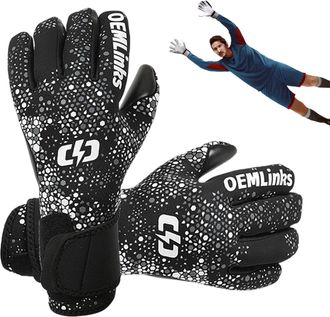 Generic Fu&szlig;ball Torwarthandschuhe | Dicke Elastische Bequeme Hochleistungsf&auml;hige rutschfeste,Fu&szlig;ballhandschuhe F&uuml;r Und Jugendliche,F&uuml;r Kinder Erwachsene Teena