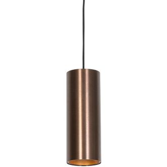 QAZQA Tubo - Suspension - 1 lumière - ø 9.65 cm - Bronze - Design - éclairage intérieur - Salon i Chambre i Cuisine i Salle à manger - Qazqa