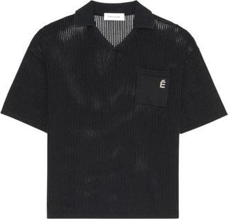 &Eacute;tudes Studio Homme, Tops, Noir, Taille: M Le Knit Polo Wash