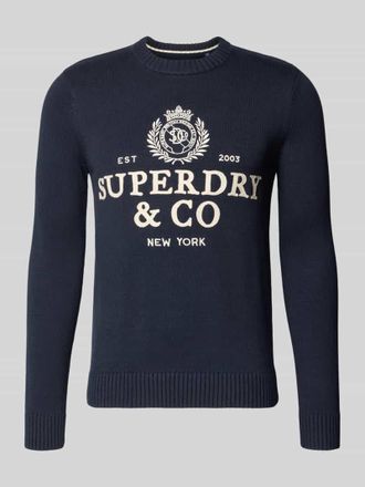 Superdry Strickpullover mit Rundhalsausschnitt