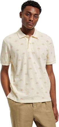 Scotch & Soda Herren All Over Print Polo Shirt, Shell, S