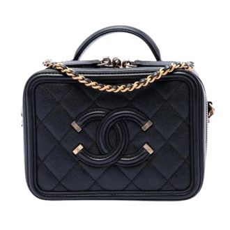 Chanel Pre-owned Filigree Vanity Bag - - Pre-owned - Damen - Schwarzk - ONE SIZE