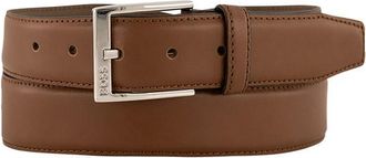 HUGO BOSS Herren Gürtel braun Glattleder