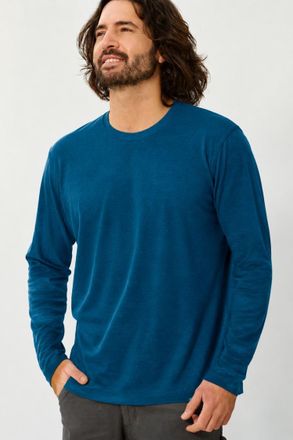 Hempage Hempage Herren vegan Langarmshirt Basic Meerblau