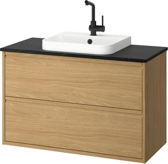 IKEA ÄNGSJÖN / BACKSJÖN Waschbschr+Schubladen/Waschb/Mibatt