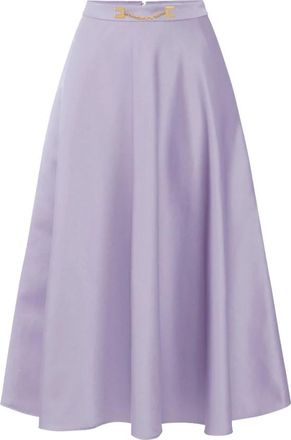 Elisabetta Franchi Femme, Jupes, Violet, Taille: 42 FR Jupe Duchesse avec Logo Bijou
