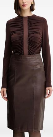 H&eacute;rve L&eacute;ger blouse &agrave; fronces - Marron